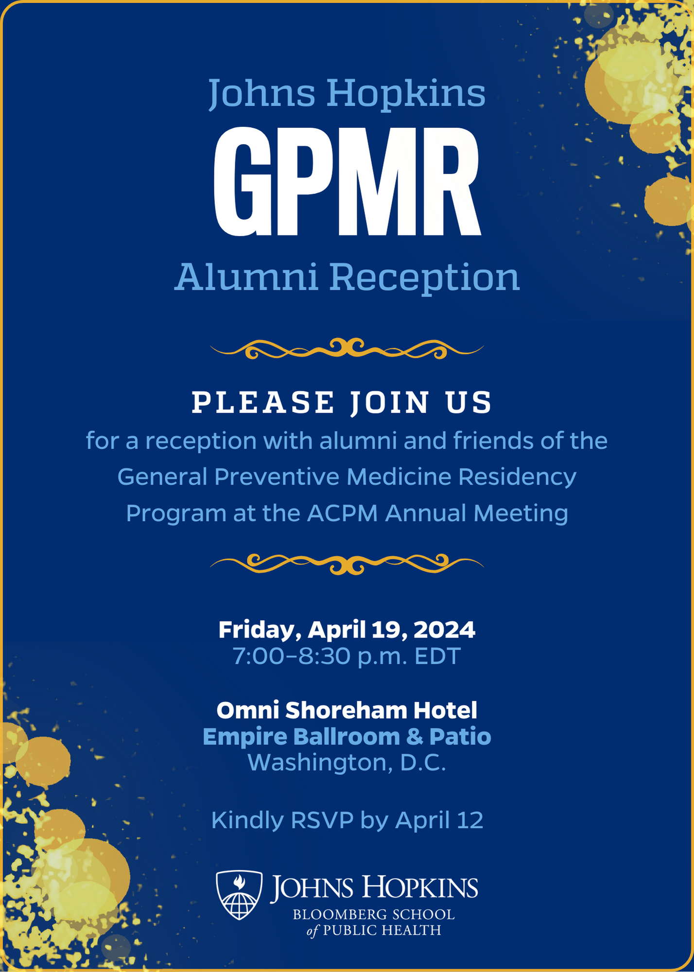 GPMR at ACPM Reception | Johns Hopkins Events