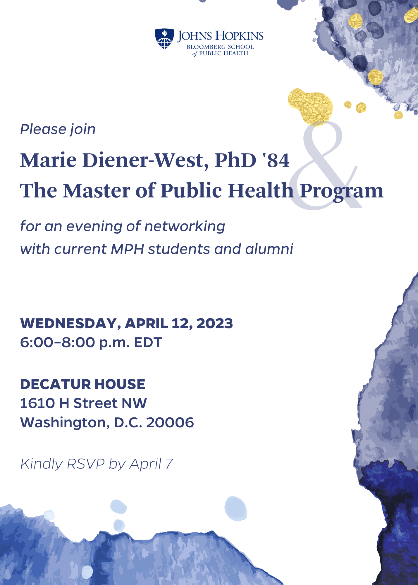 MPH Networking Event | Johns Hopkins Events